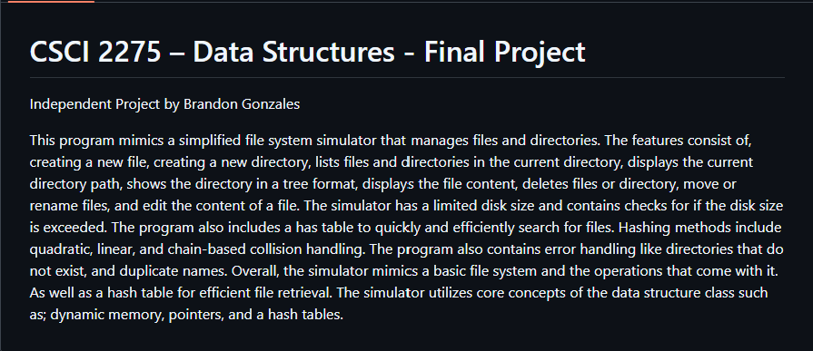 Brandon's Projects Page